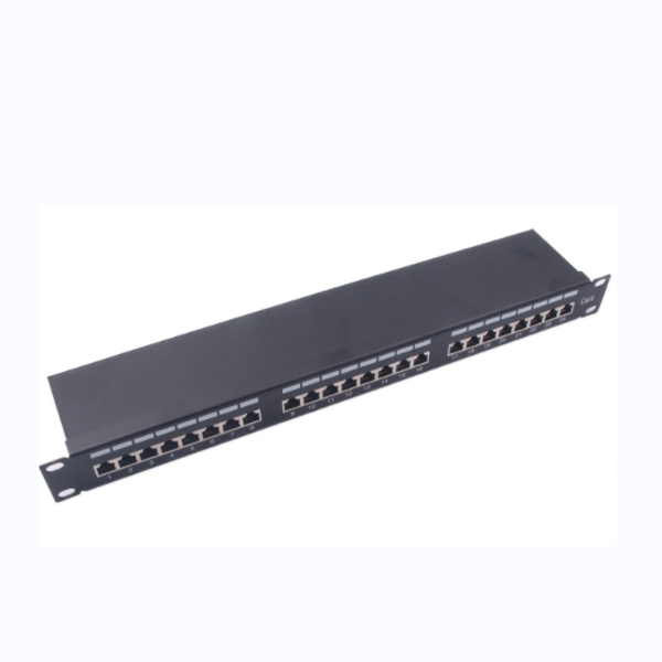 RockRack 19 Inch 1U FTP Patch Panel RJ45 Cat6 24 Ports Network Patch ...