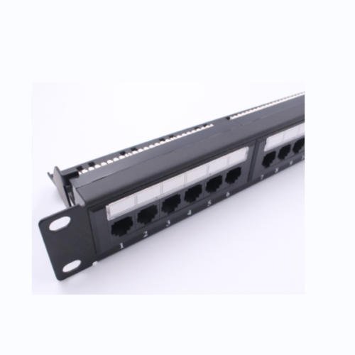 RockRack 19 Inch 1U Patch Panel RJ45 Cat6 24 Ports Network Patch Panel ...