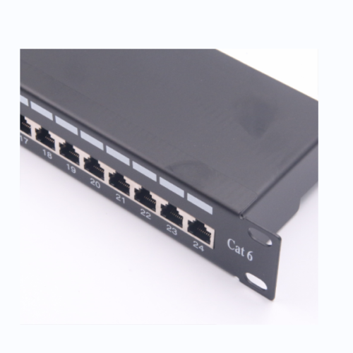 RockRack 19 Inch 1U FTP Patch Panel RJ45 Cat6 24 Ports Network Patch ...