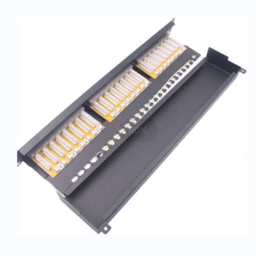 RockRack 19 Inch 1U FTP Patch Panel RJ45 Cat6 24 Ports Network Patch ...