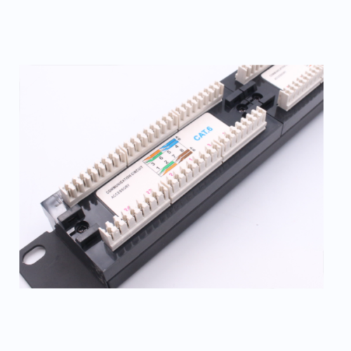RockRack 19 Inch 1U Patch Panel RJ45 Cat6 24 Ports Network Patch Panel ...