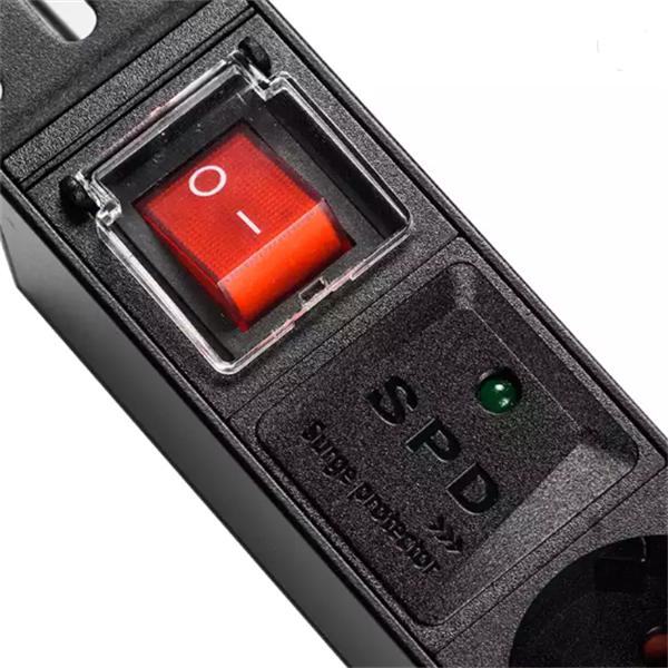 RockRack 8 Way Germany PDU With On/Off Switch And Surge Protector 19 ...